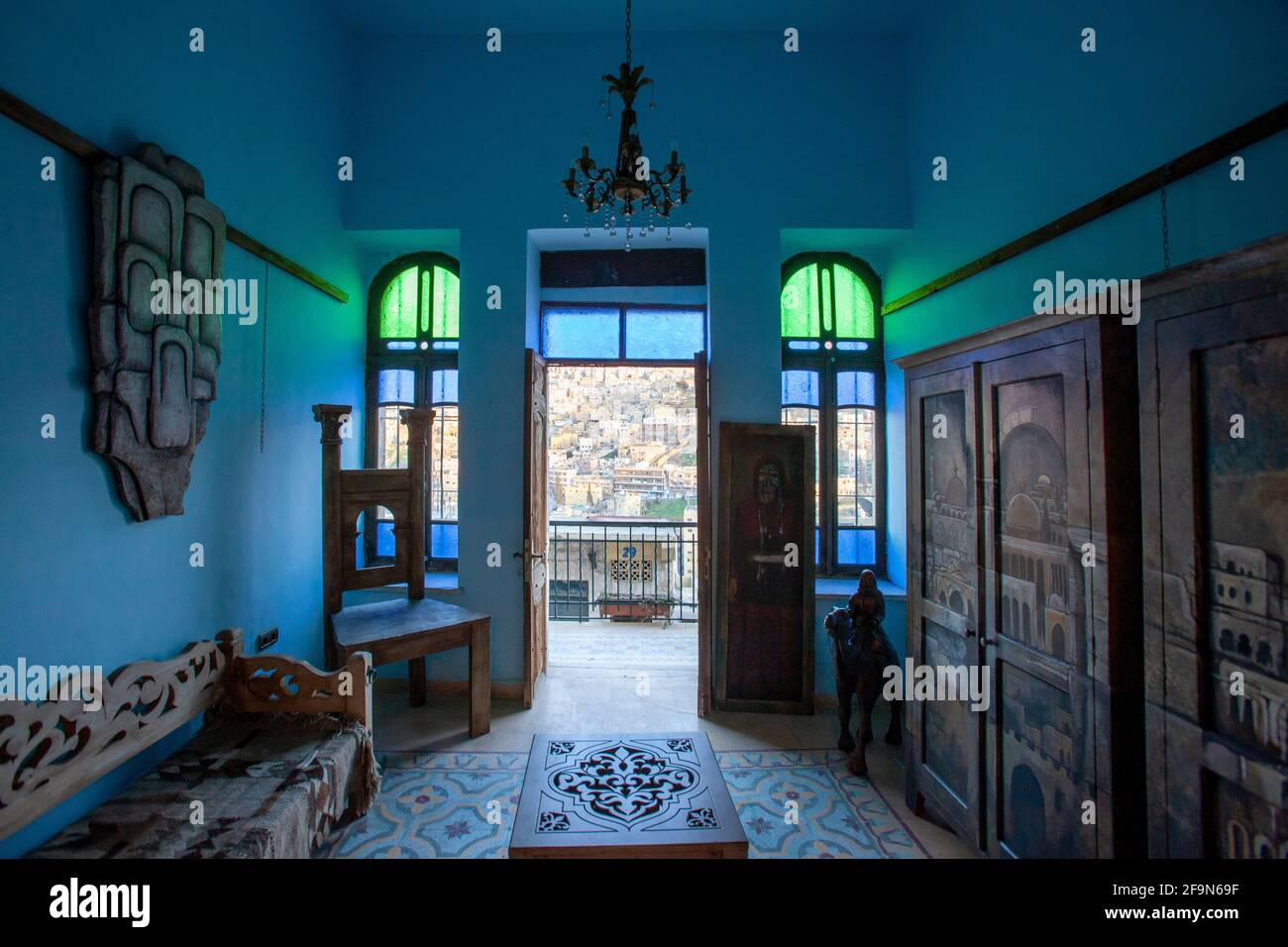 Interior of a room in Beit Shociar for Culture and Heritage which is an ...