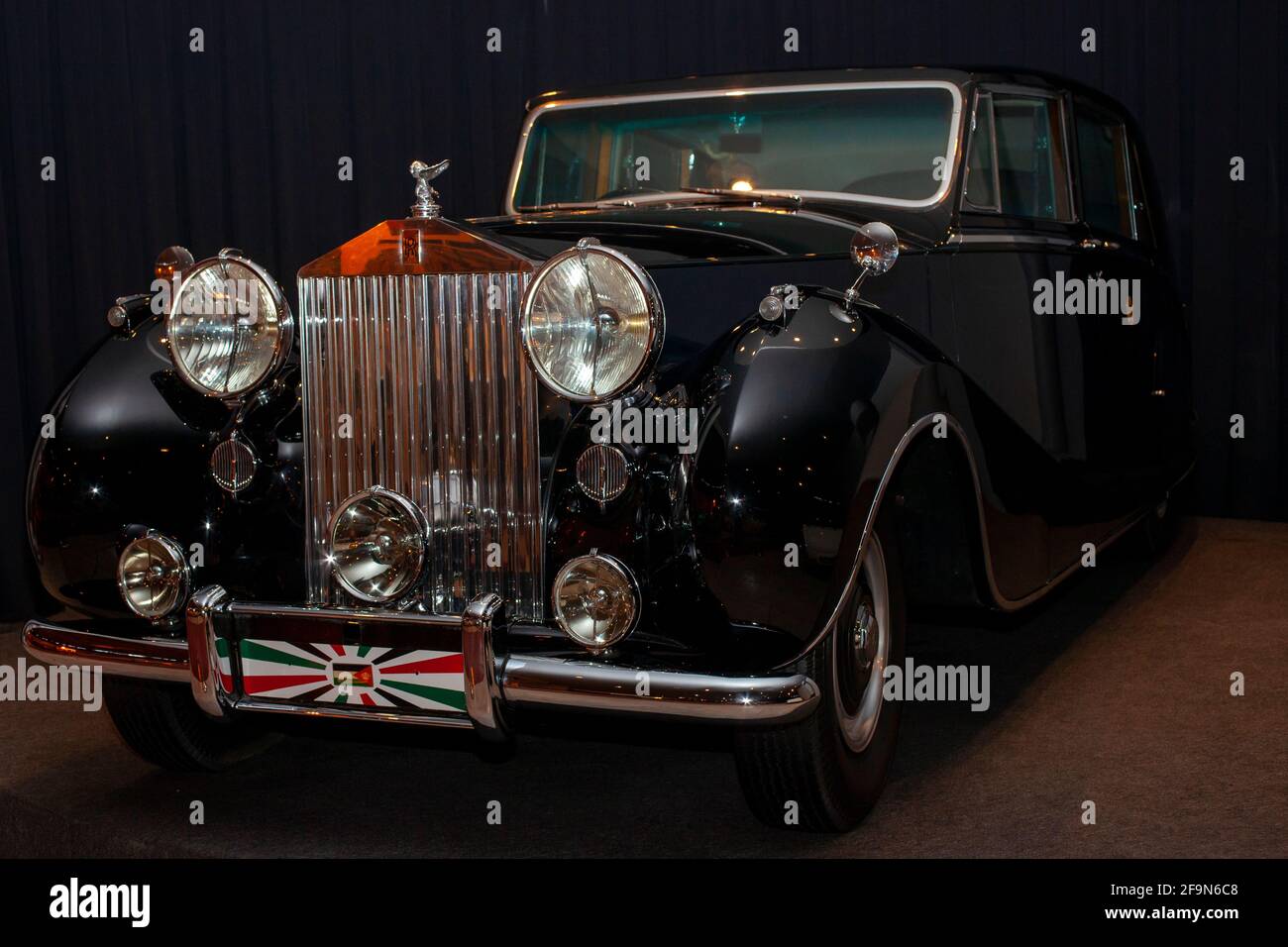 A Rolls-Royce car used by the King of Jordan displayed at the Royal ...