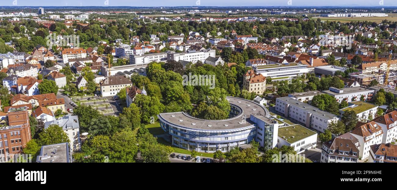 Aerial view to Augsburg-Göggingen Stock Photo - Alamy