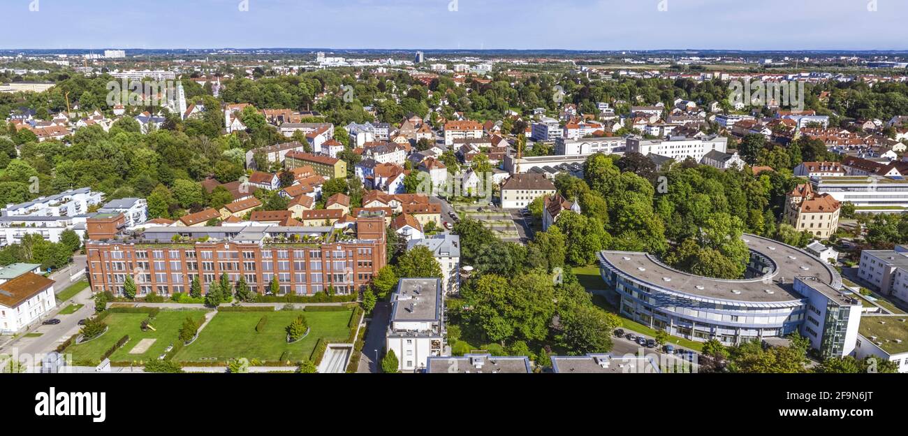 Aerial view to Augsburg-Göggingen Stock Photo - Alamy