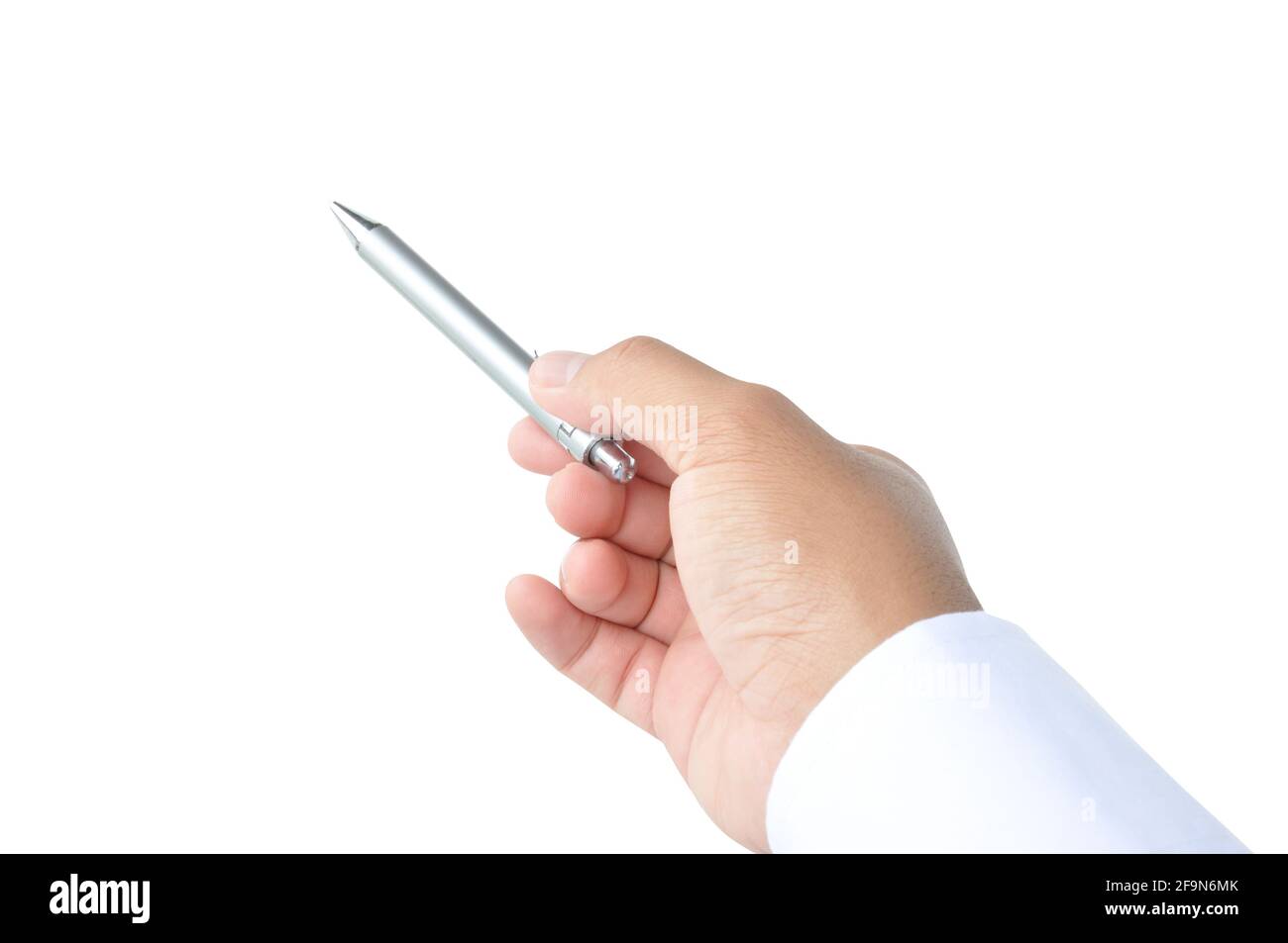 Hand giving a pen - isolated on white background Stock Photo - Alamy