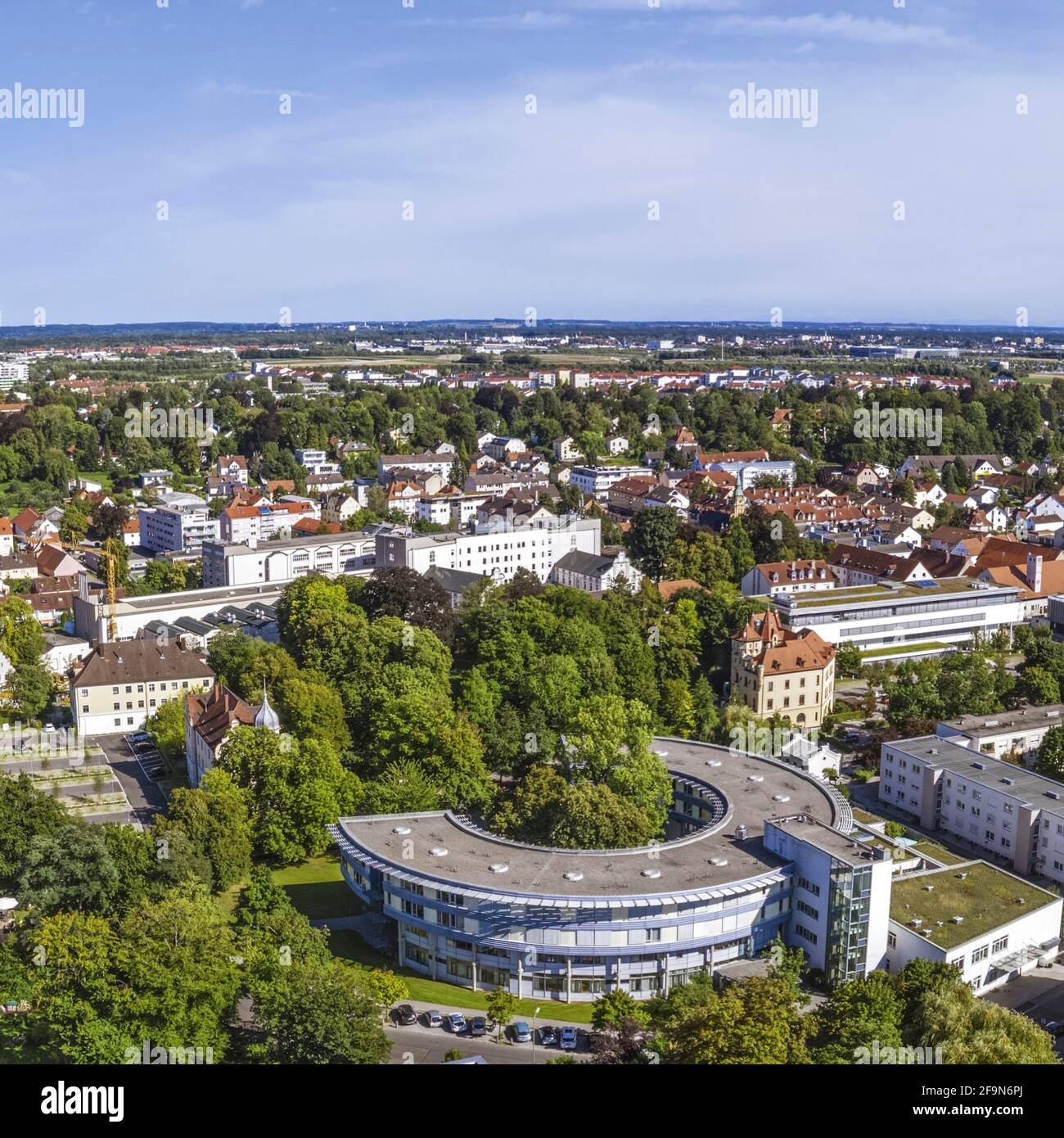 Aerial view to Augsburg-Göggingen Stock Photo - Alamy