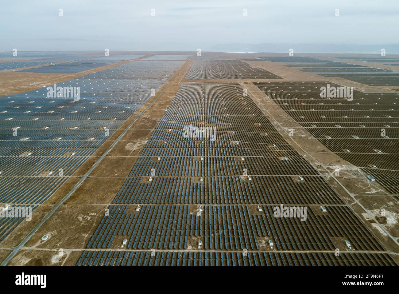 Aerial Photography of a Photovoltaic Power Plant Stock Photo - Alamy