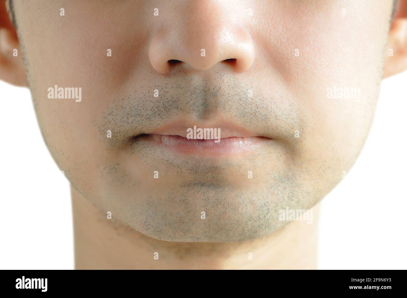 A man face - close up of lower half Stock Photo - Alamy