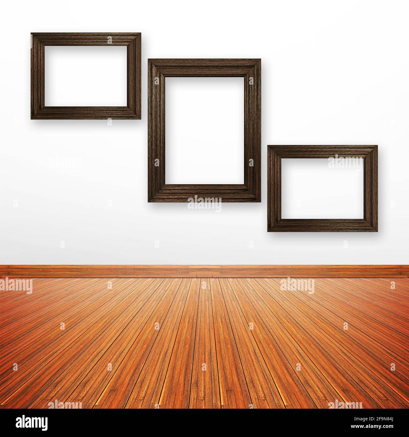 3 wooden frames wall hi-res stock photography and images - Alamy