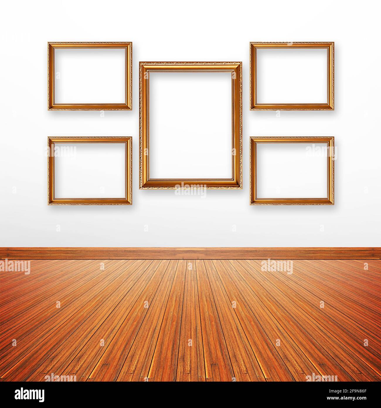Empty golden picture frames hi-res stock photography and images - Alamy