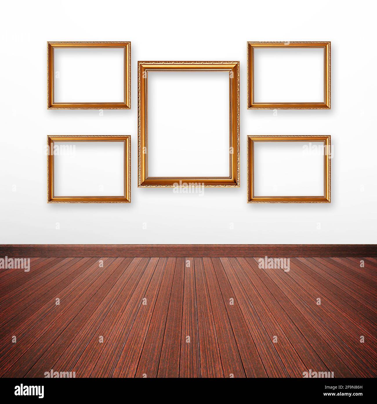 Frames photo set golden hi-res stock photography and images - Alamy