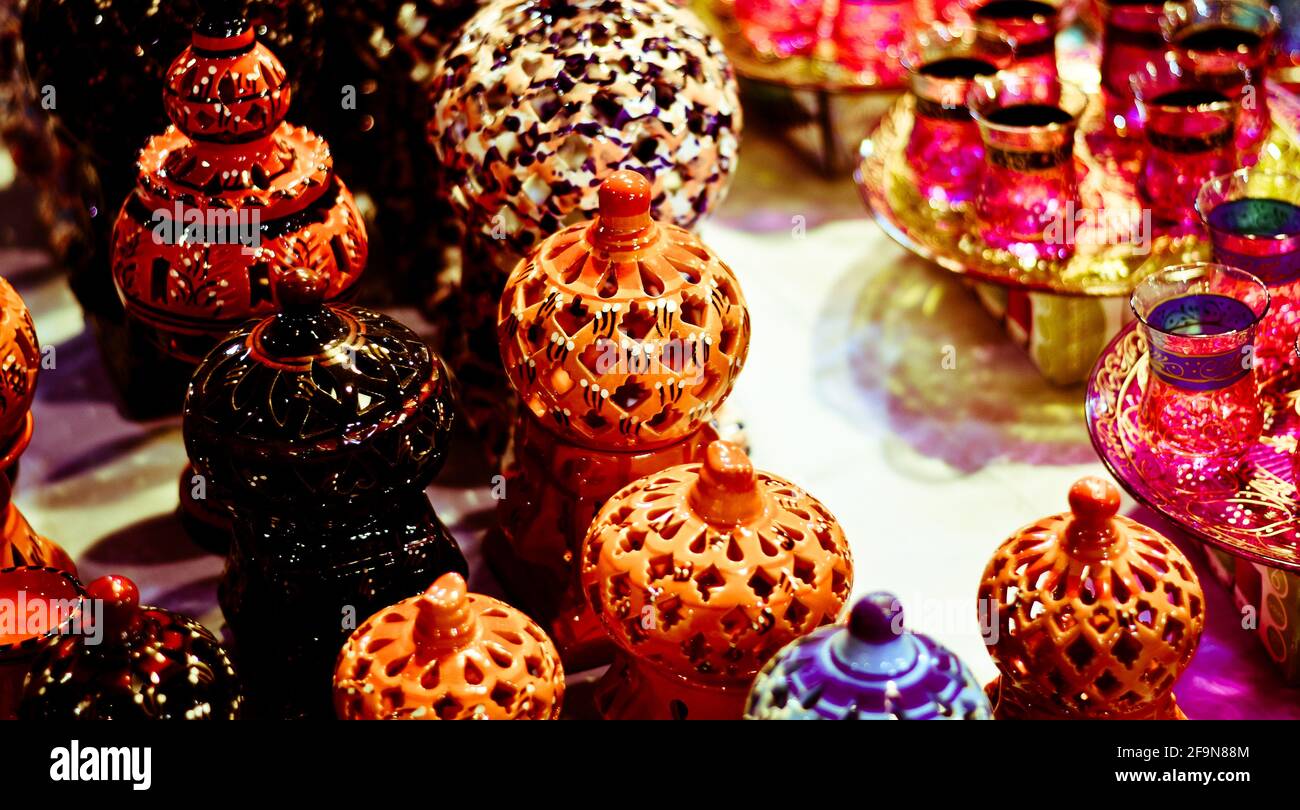 the colors in the ancient souk Stock Photo - Alamy