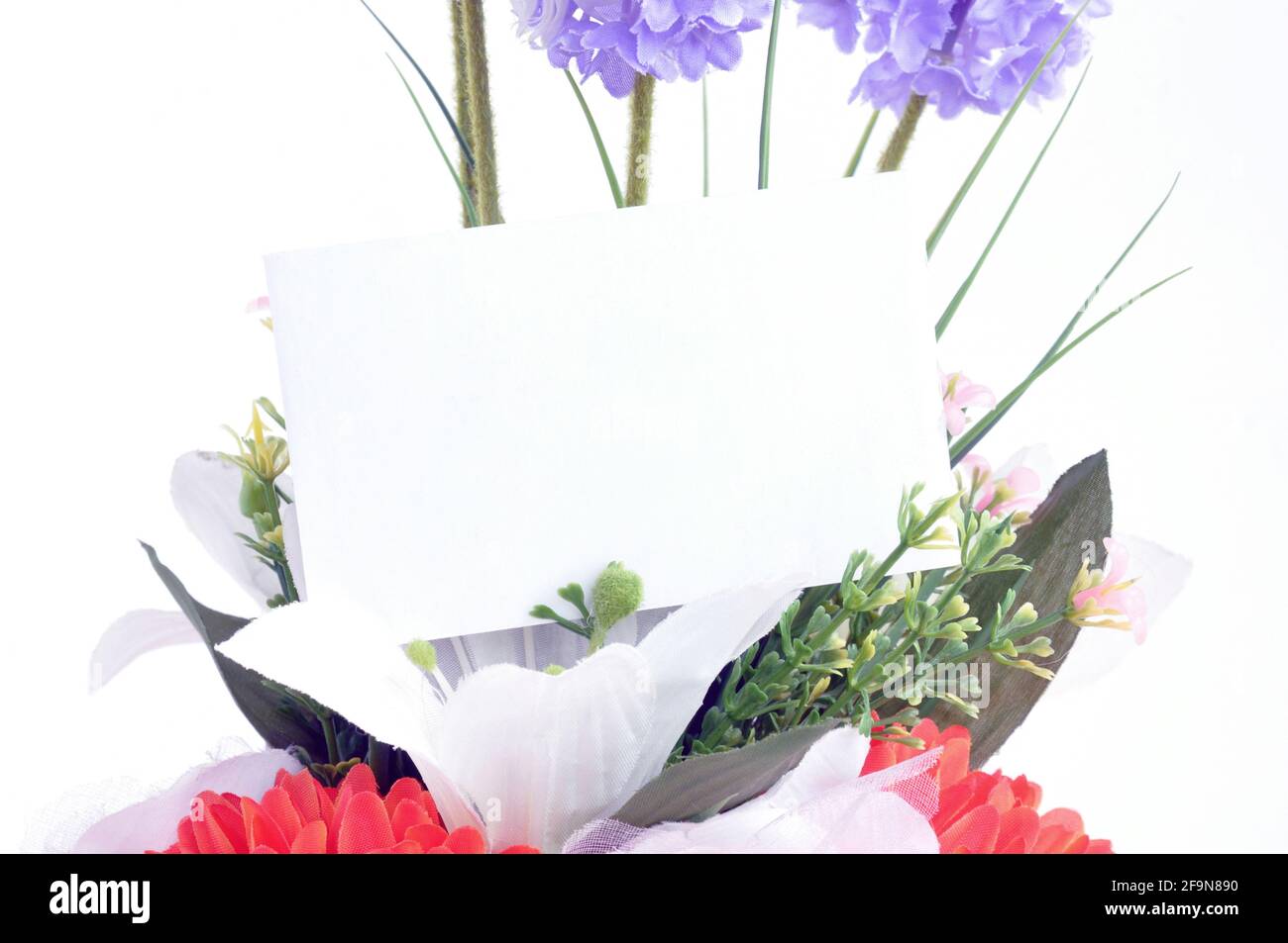 blank card with flowers Stock Photo - Alamy