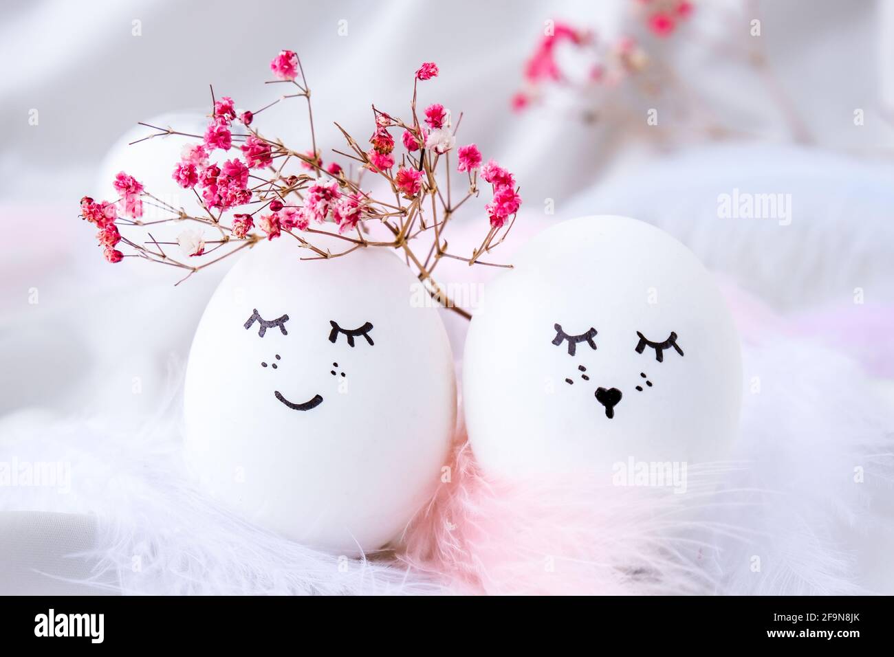 Easter DIY do it yourself. Minimal easter concept. Easter eggs with ...