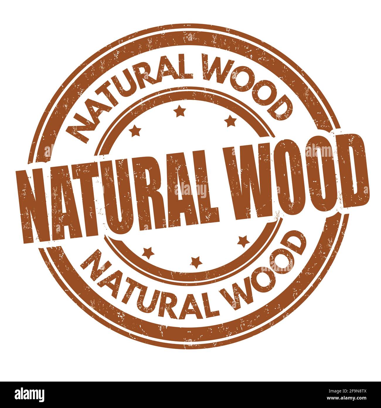 Natural wood sign or stamp on white background, vector illustration ...