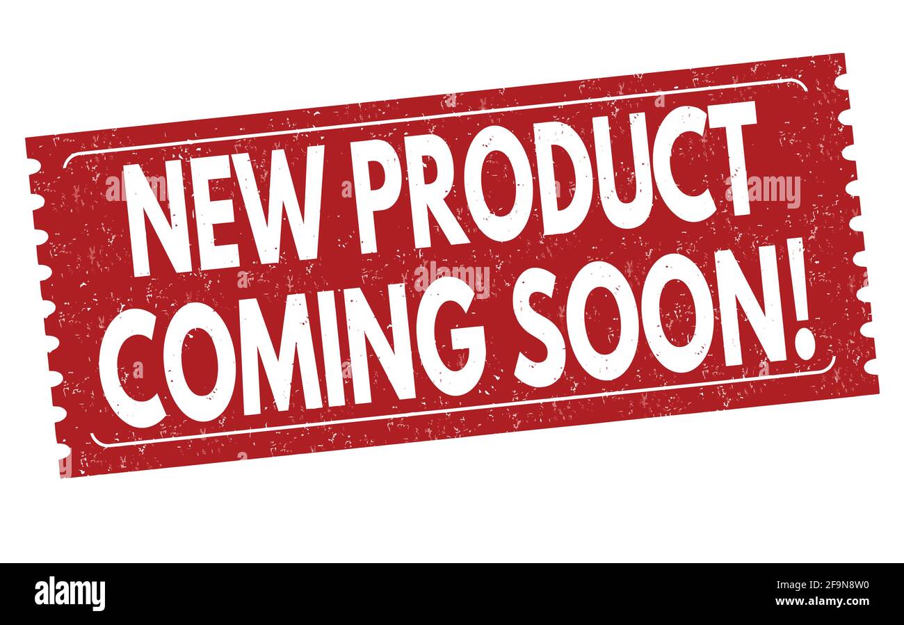 New product coming soon sign or stamp on white background, vector ...