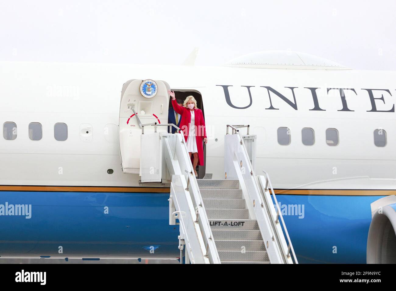 MOLINE, ILLINOIS - APRIL 19, 2021: Dr. Jill Biden, First Lady of the ...