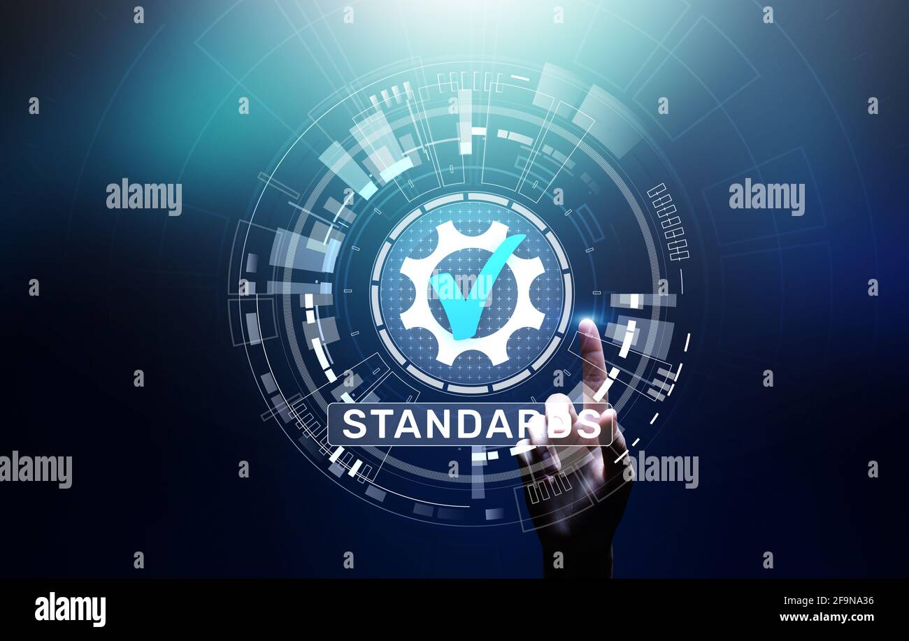 Standard. Quality control. ISO certification, assurance and guarantee ...