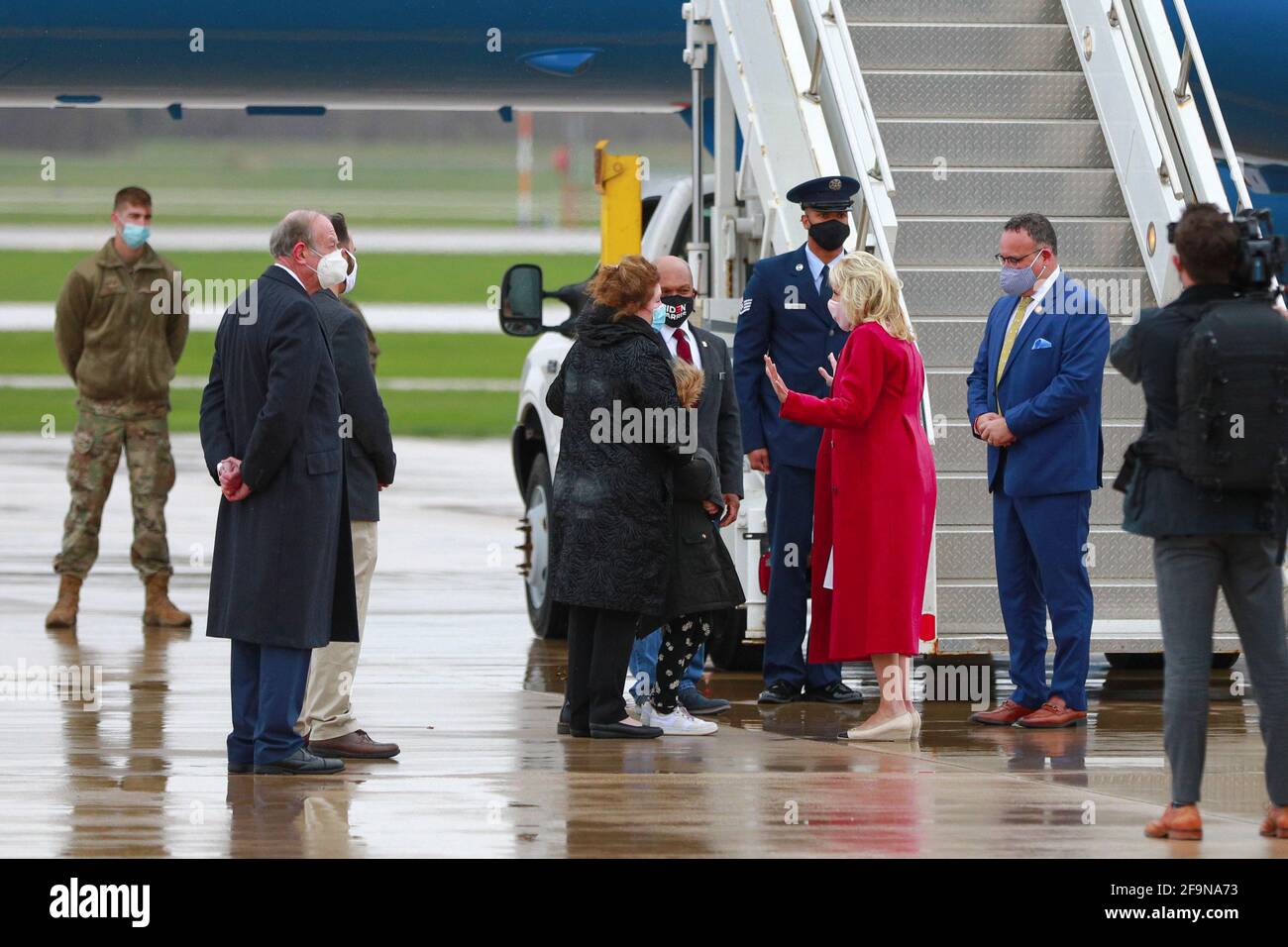 MOLINE, ILLINOIS - APRIL 19, 2021: Dr. Jill Biden, First Lady of the ...