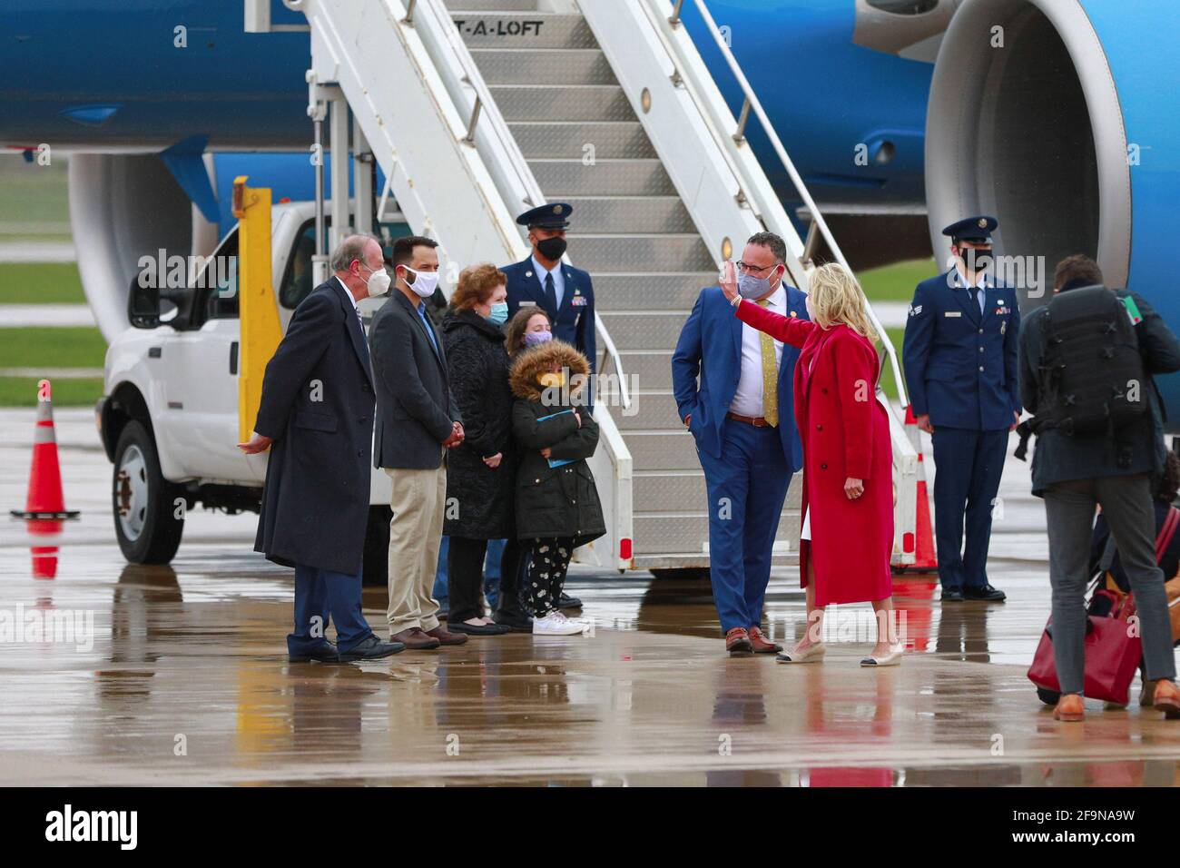 MOLINE, ILLINOIS - APRIL 19, 2021: Dr. Jill Biden, First Lady of the ...