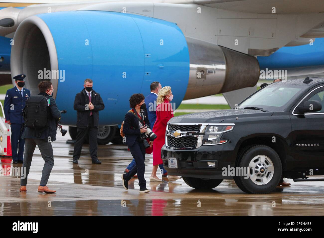 MOLINE, ILLINOIS - APRIL 19, 2021: Dr. Jill Biden, First Lady of the ...