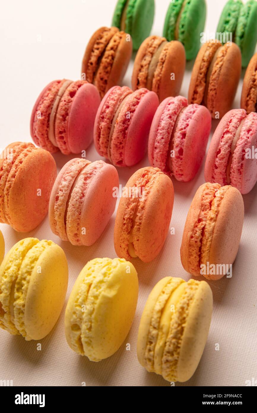 Tasty macarons on light hi-res stock photography and images - Alamy