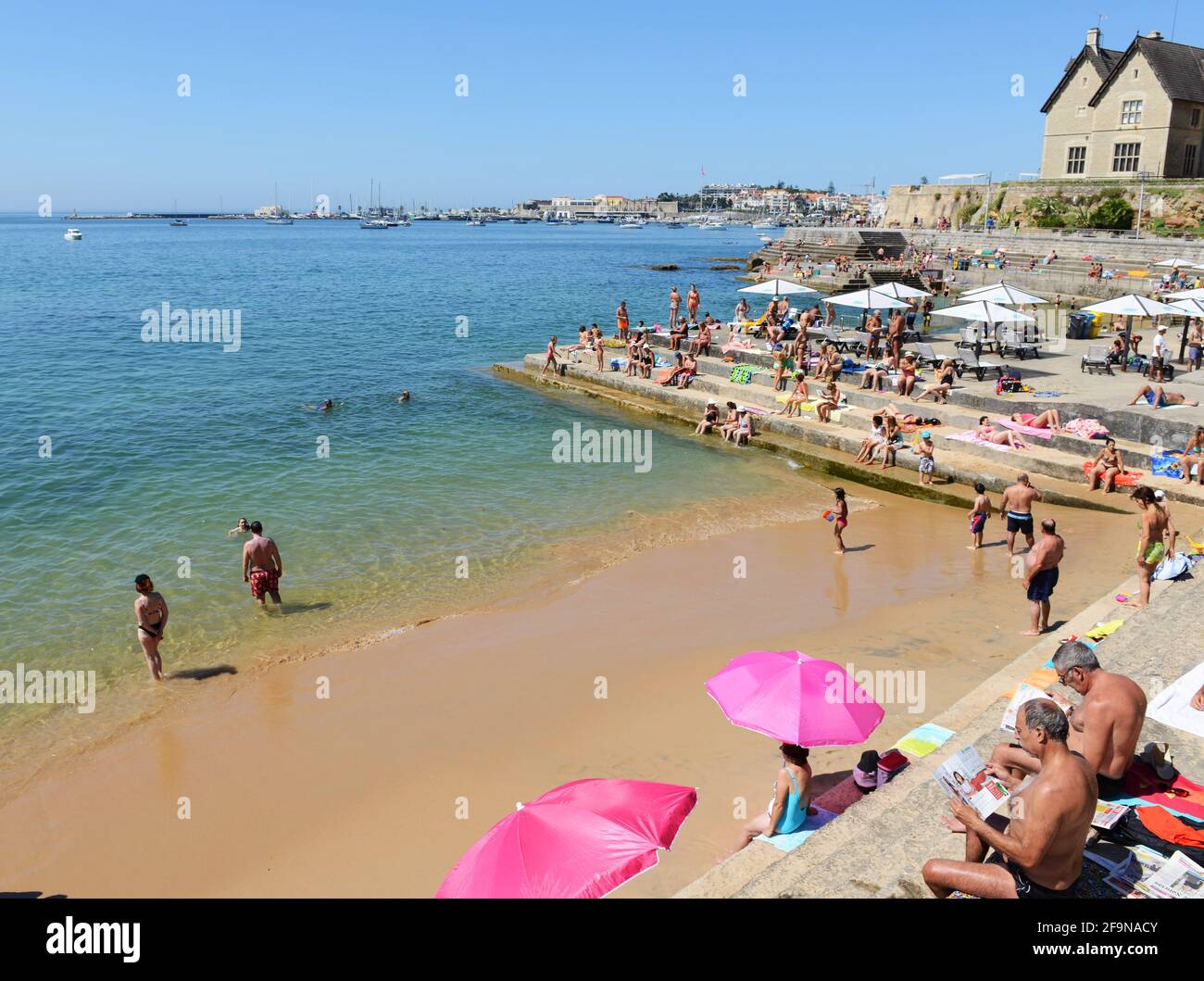 The beautiful beaches between Estoril and Cascais west of Lisbon ...