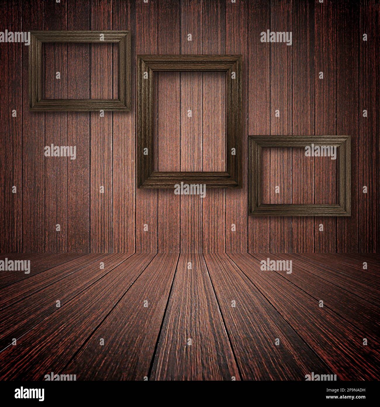 3 wooden frames wall hi-res stock photography and images - Alamy