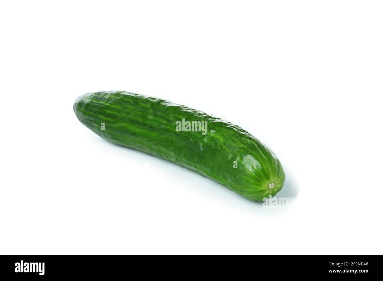 One fresh cucumber isolated on white background Stock Photo - Alamy