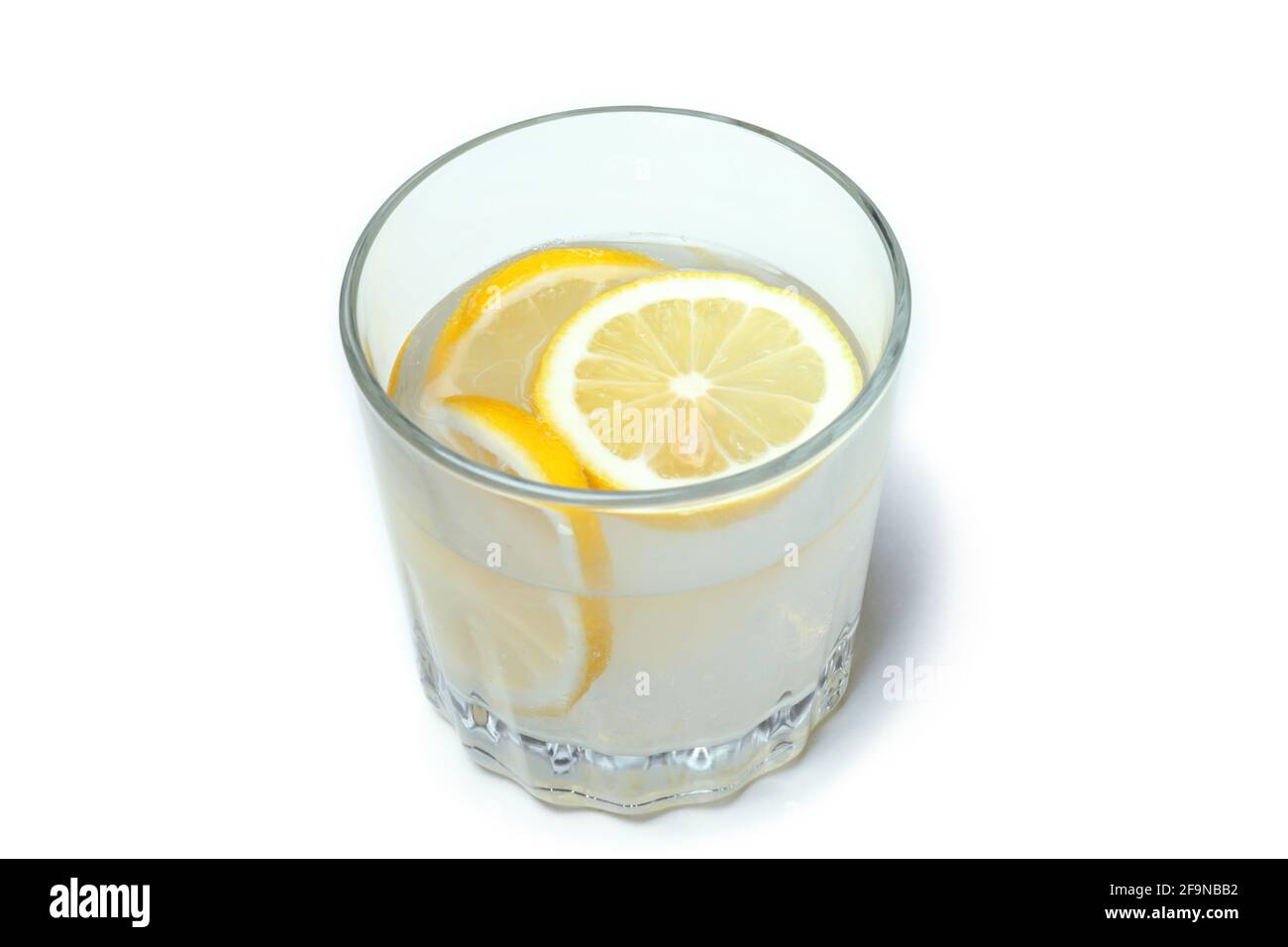 Glass of lemonade isolated on white background Stock Photo - Alamy
