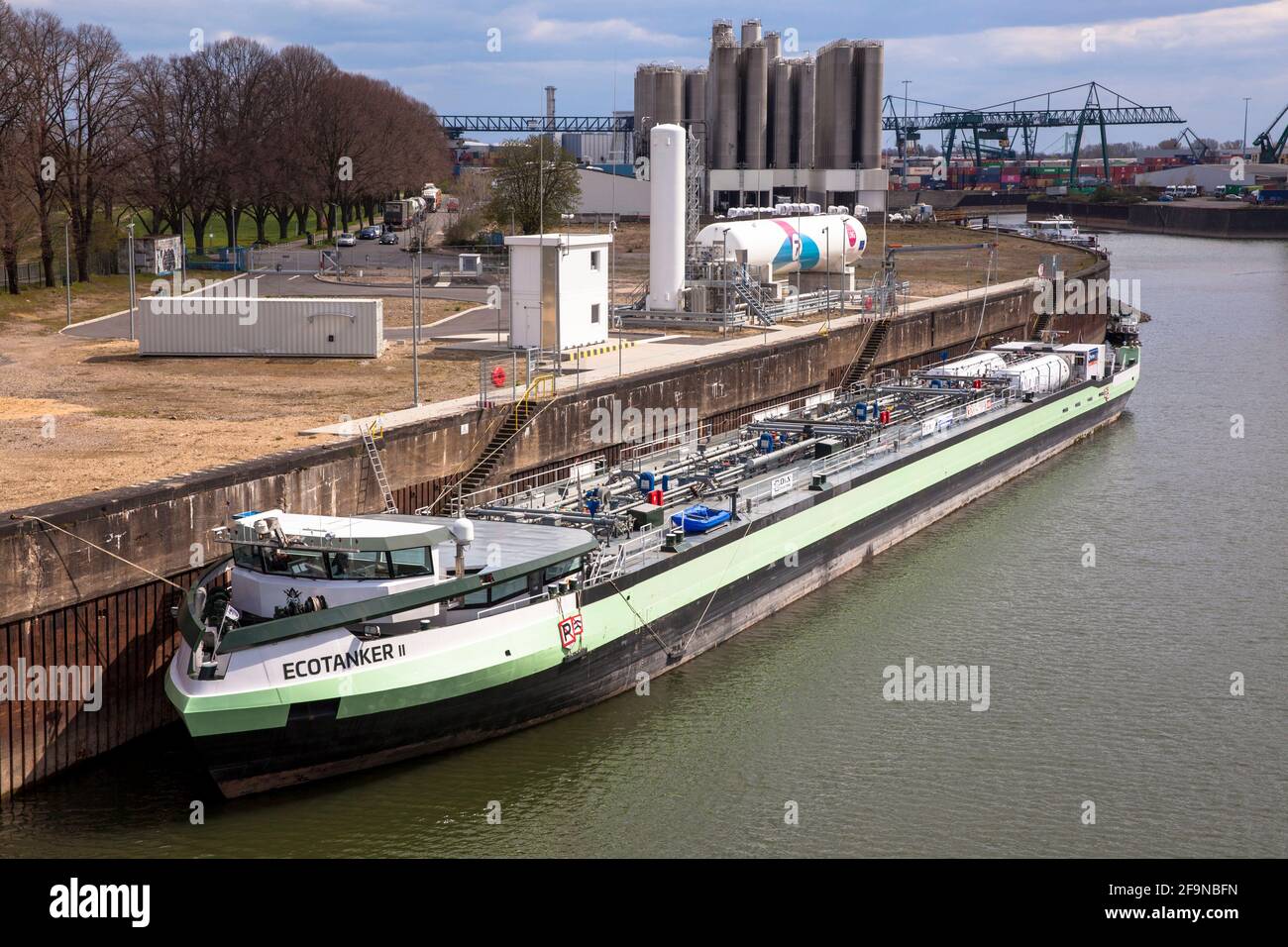 the natural gas-powered tanker ship Ecotanker II at the shore-to-ship ...