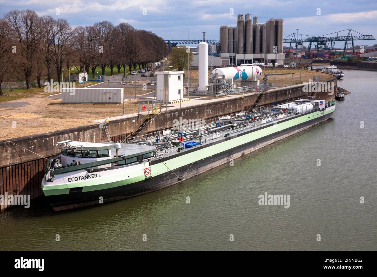 the natural gas-powered tanker ship Ecotanker II at the shore-to-ship ...