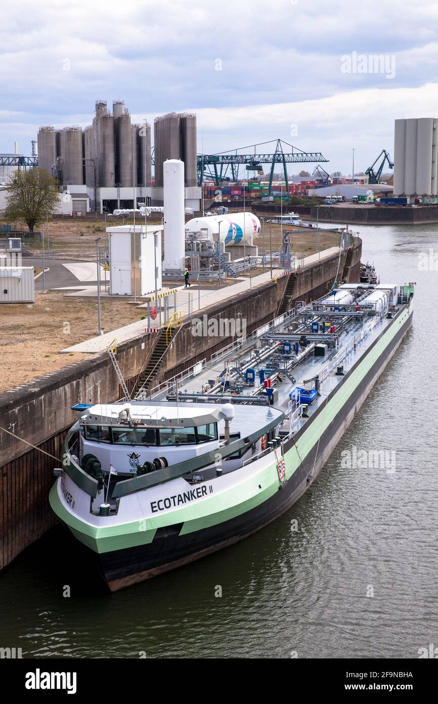 the natural gas-powered tanker ship Ecotanker II at the shore-to-ship ...