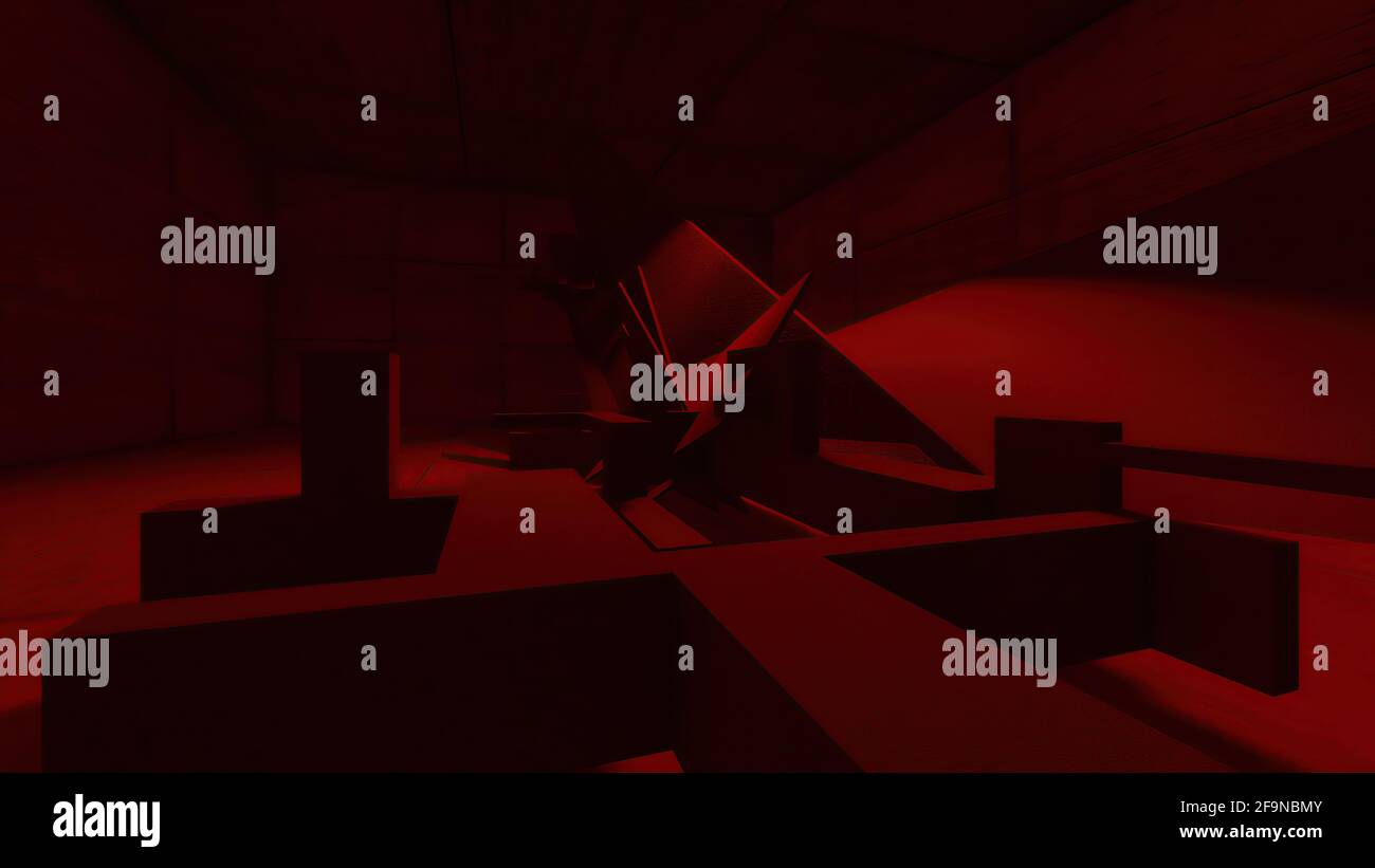3D illustration of abstract concrete shape Stock Photo - Alamy