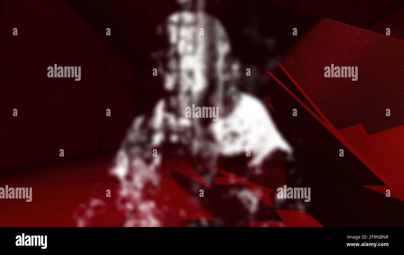 3D illustration - Horror Zombie with Effects, mixed media of two CG ...