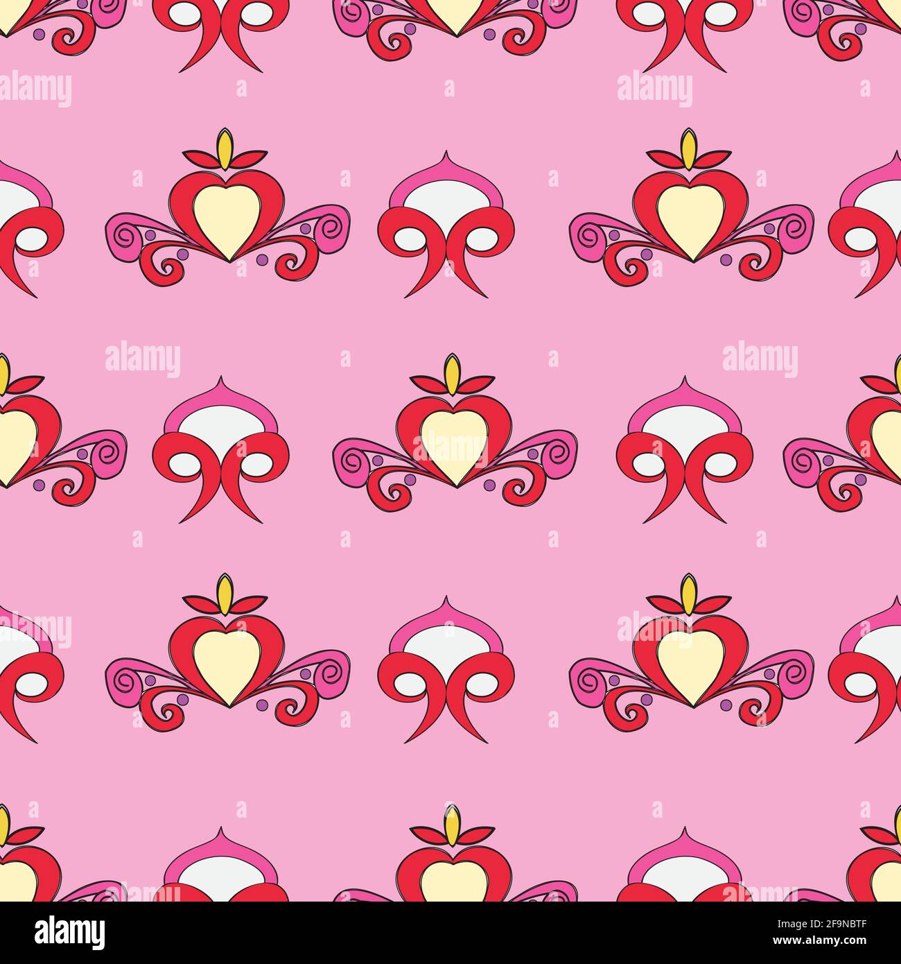 Vector pink background Brittany celtic, Breton trational folklore ...