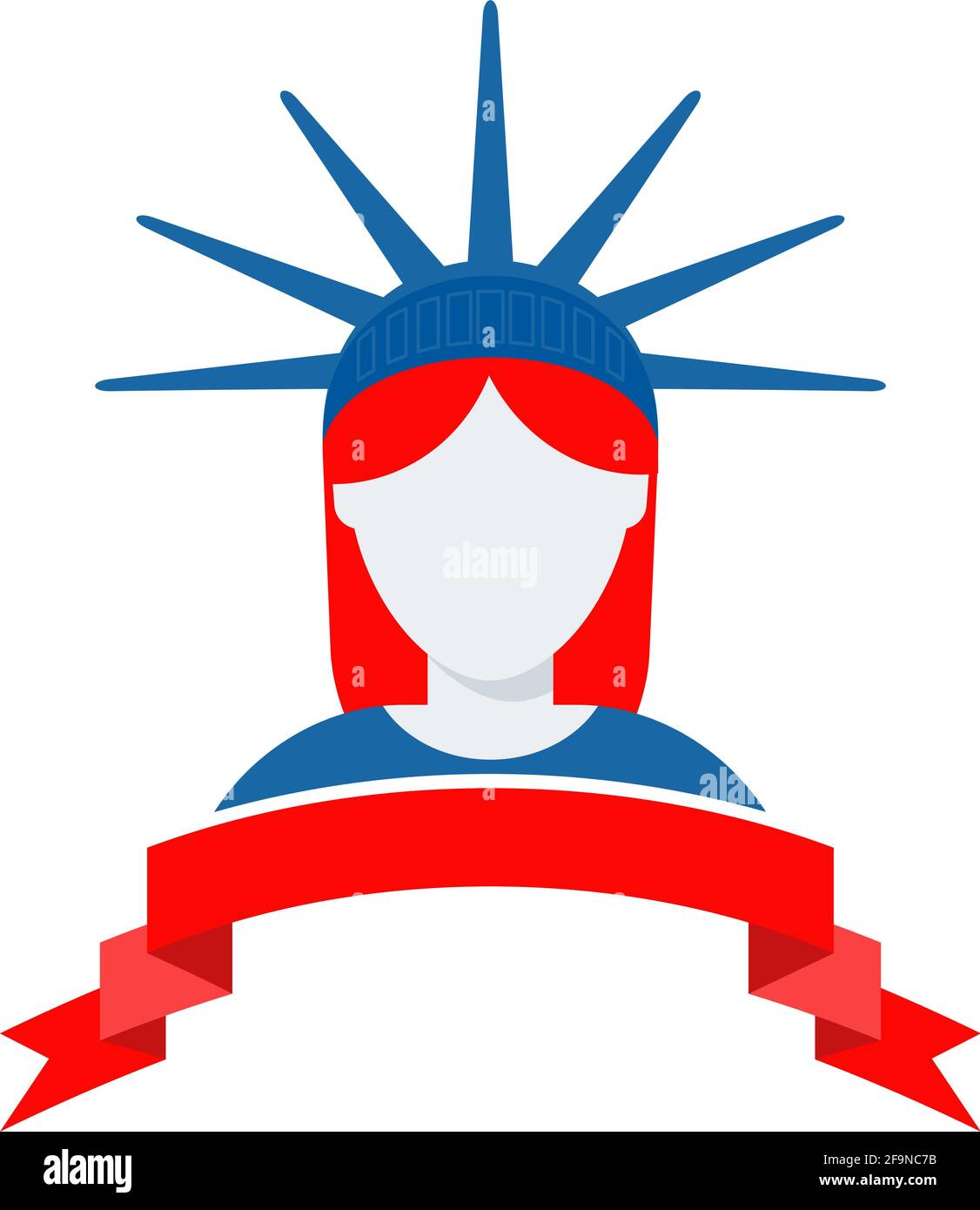 Statue of liberty america flat vector icon. Independence day of USA ...