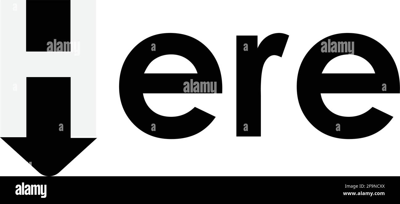 a logo design based upon the negative space typography Stock Vector ...