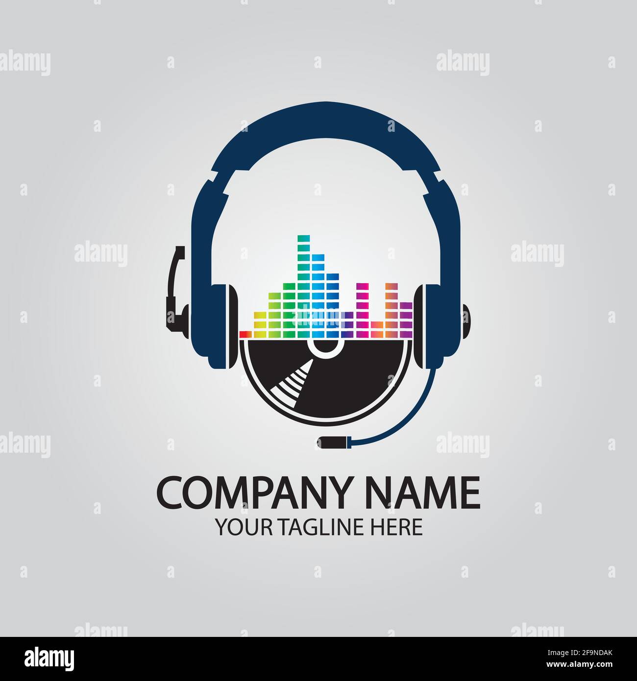 Headphone DJ, Music Studio Recording, Soundwave Logo Design Inspiration ...