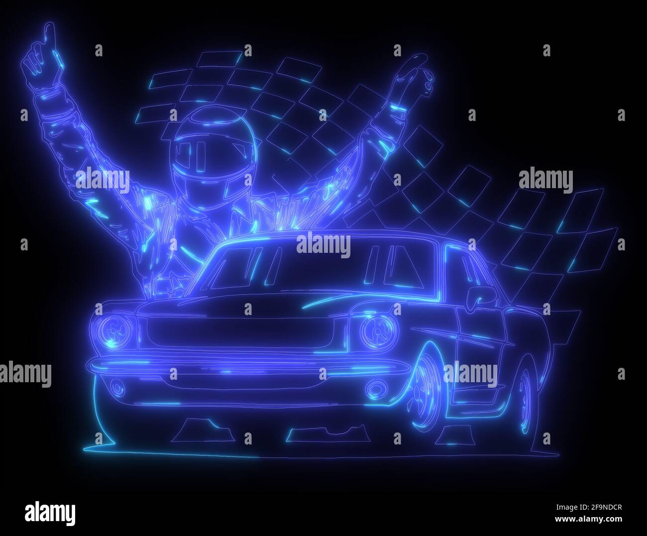 Silhouette racing car hi-res stock photography and images - Alamy