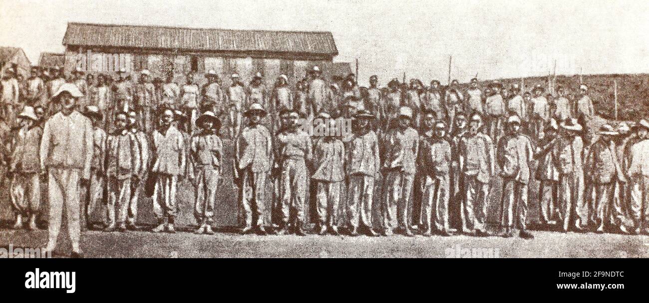 Chinese workers at a boot camp before being sent to Europe in 1917 ...