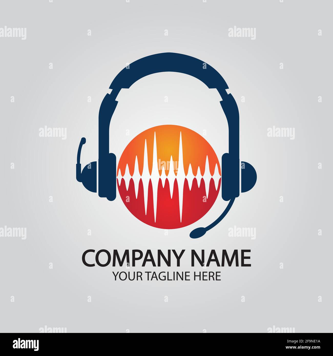 Headphone DJ, Music Studio Recording, Soundwave Logo Design Inspiration ...