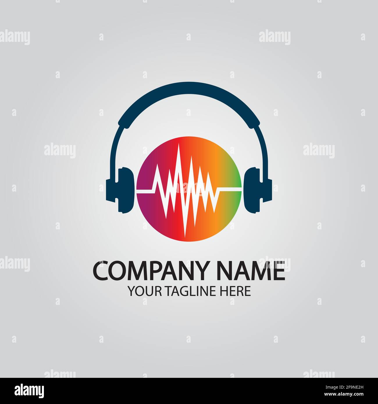 Headphone DJ, Music Studio Recording, Soundwave Logo Design Inspiration ...