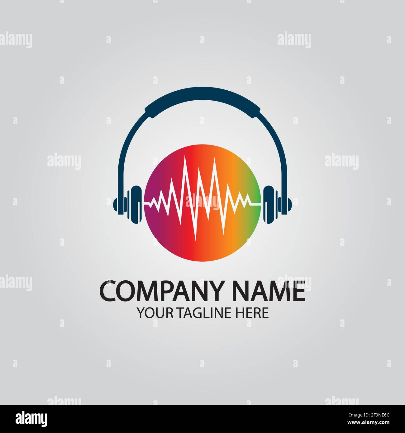 Headphone DJ, Music Studio Recording, Soundwave Logo Design Inspiration ...