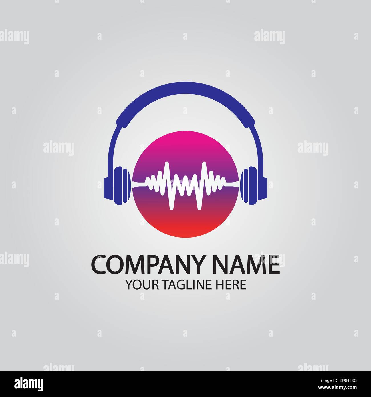 Headphone DJ, Music Studio Recording, Soundwave Logo Design Inspiration ...