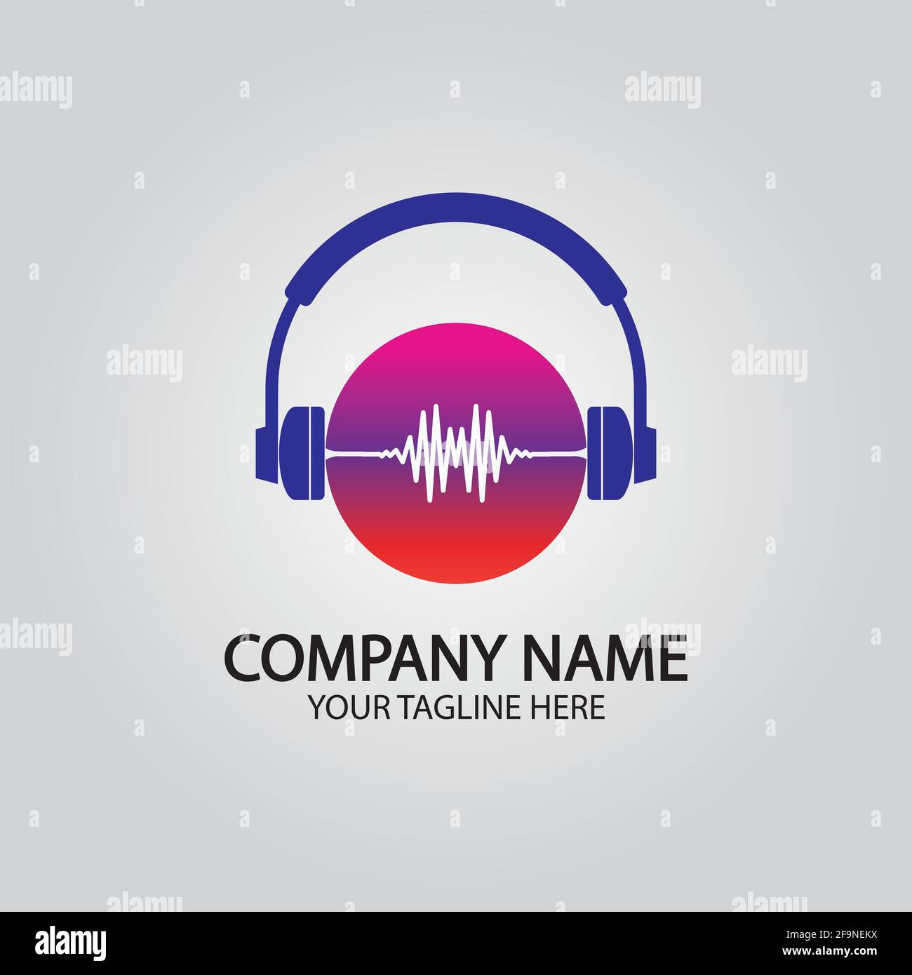 Headphone DJ, Music Studio Recording, Soundwave Logo Design Inspiration ...