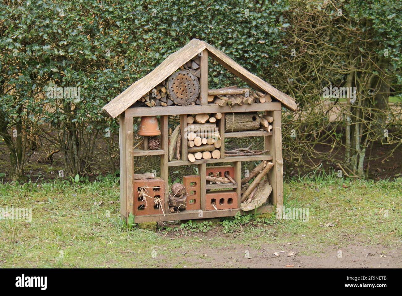 An Outdoor Animal Bug House Made of a Mix of Materials Stock Photo - Alamy