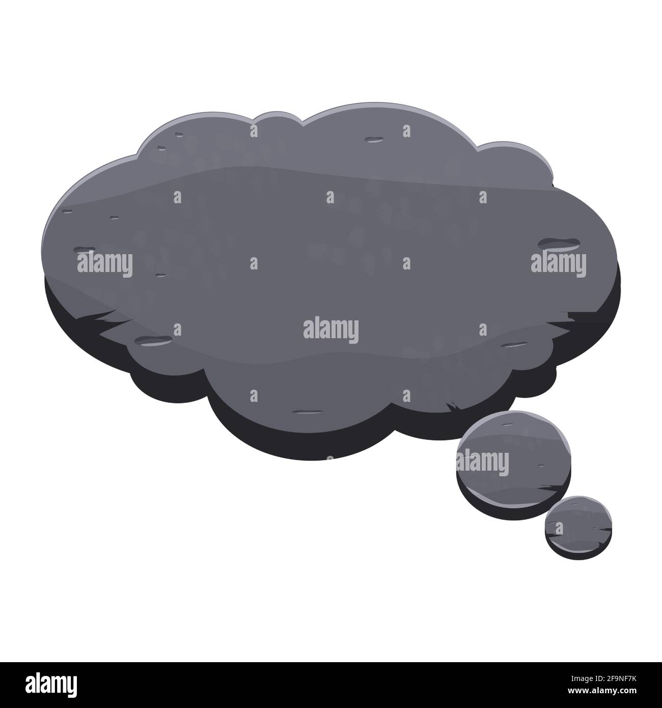 Stone banner, cloud bubble in cartoon style with place for text for ...