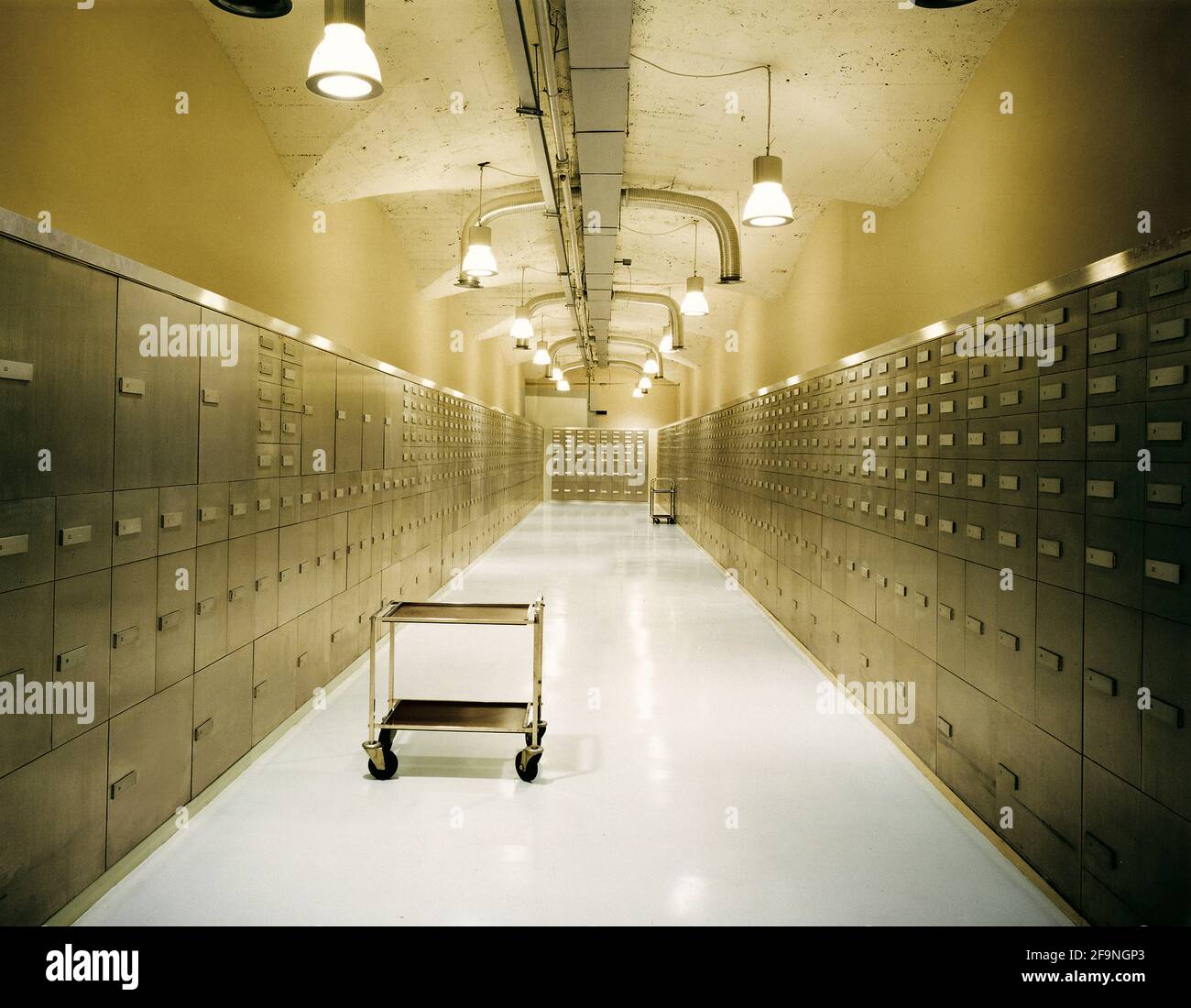 Safety deposit boxes and warehouses in the armored underground area of ...