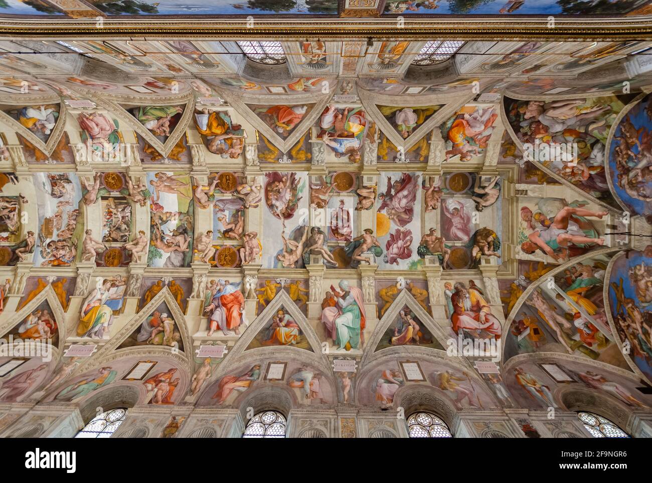 Vatican City, Rome, Italy. Ceiling of the Sistine chapel in the Vatican Museum Stock Photo - Alamy