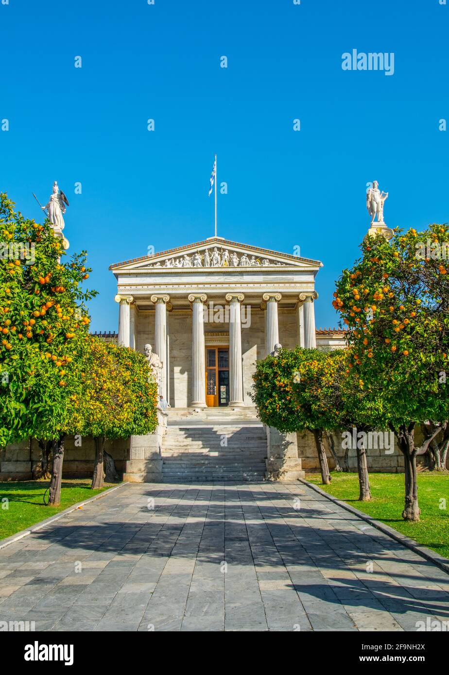 Building of the modern Academy of Athens, the highest research ...