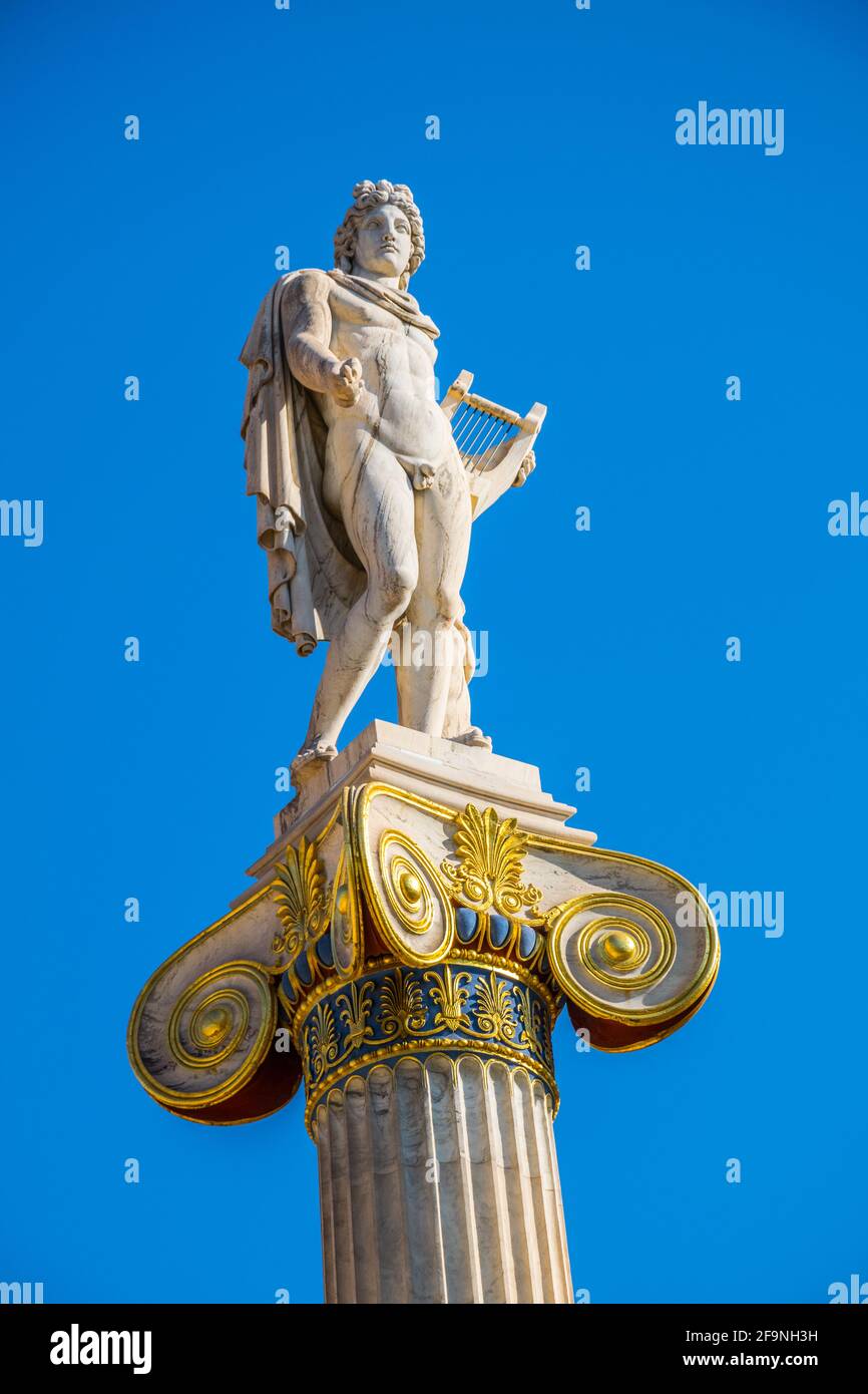 Statue of Apollo,Academy of Athens,Greece Stock Photo - Alamy