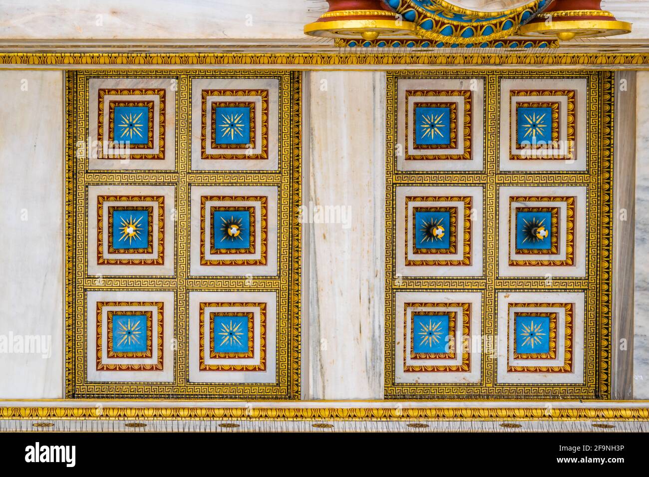 detail of ceiling of the Building of the modern Academy of Athens Stock ...