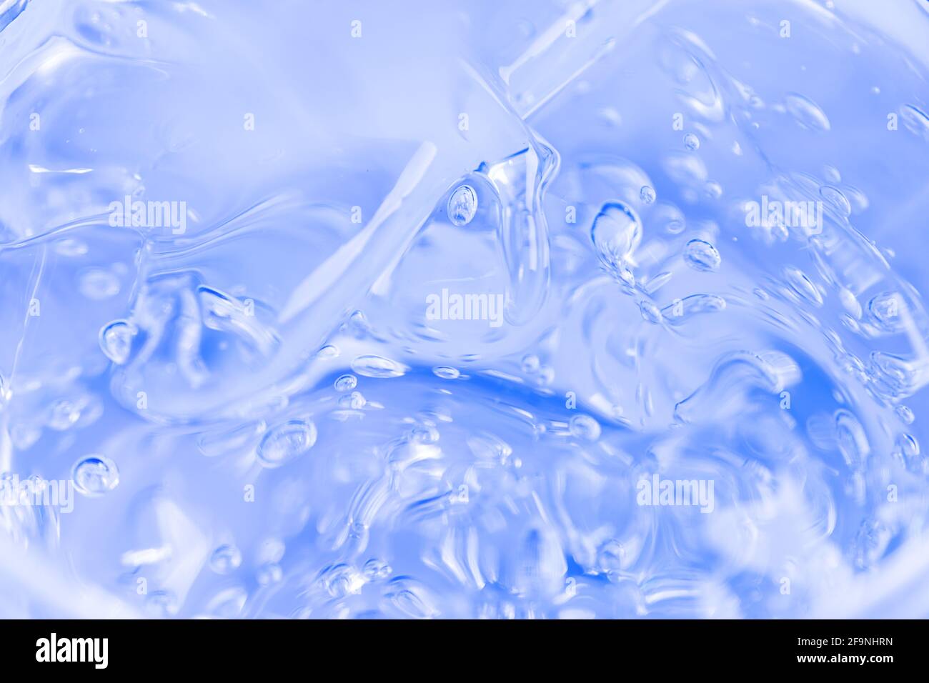 Cosmetic liquid gel serum lubricant hyaluronic acid oxygen bubbles on a ...